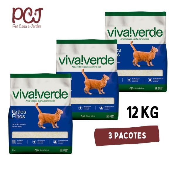Areia Viva Verde Grãos Finos 4kg - Kit 3 Unidades | Shopee Brasil