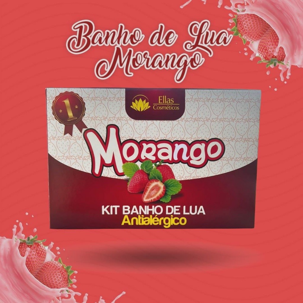 Combo Esfoliante Mousse de Morango + kit Banho de Lua Morango | Shopee ...