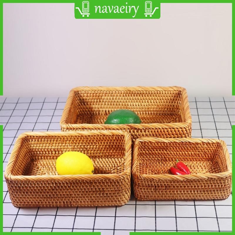 Cesta Pão Vime Retangular nava Para , Frutas , Artigos Diversos ...