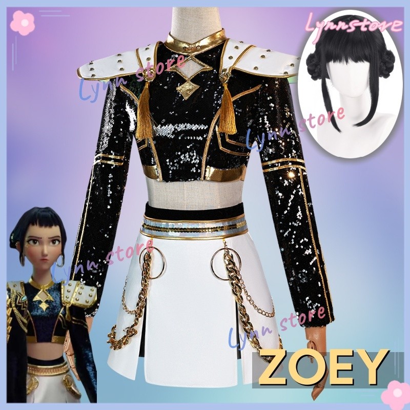 Animado KPOP DEMON Caçadores Cosplay Traje RUMI ZOEY MIRA Roleplay ...