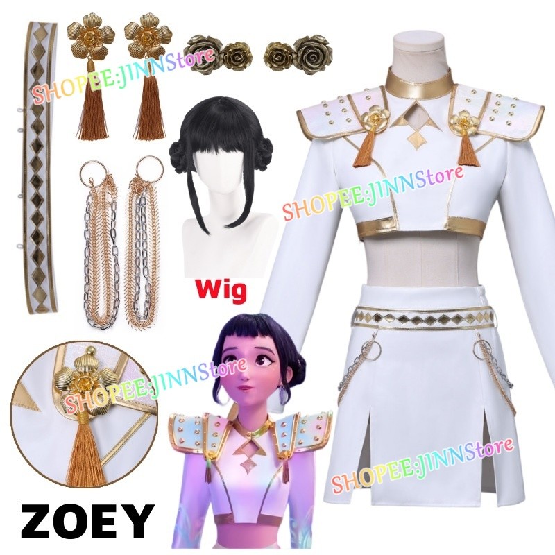 - JINN-Em Estoque KPOP DEMON HUNTERS RUMI ZOEY MIRA Cosplay E Peruca ...