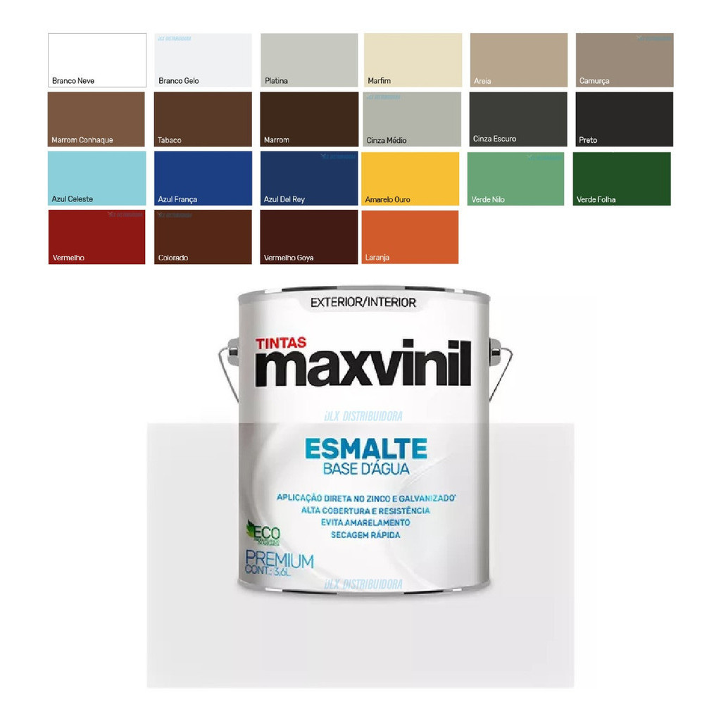 Tinta Esmalte Base Água Maxvinil 900ml Verde Nilo | Shopee Brasil