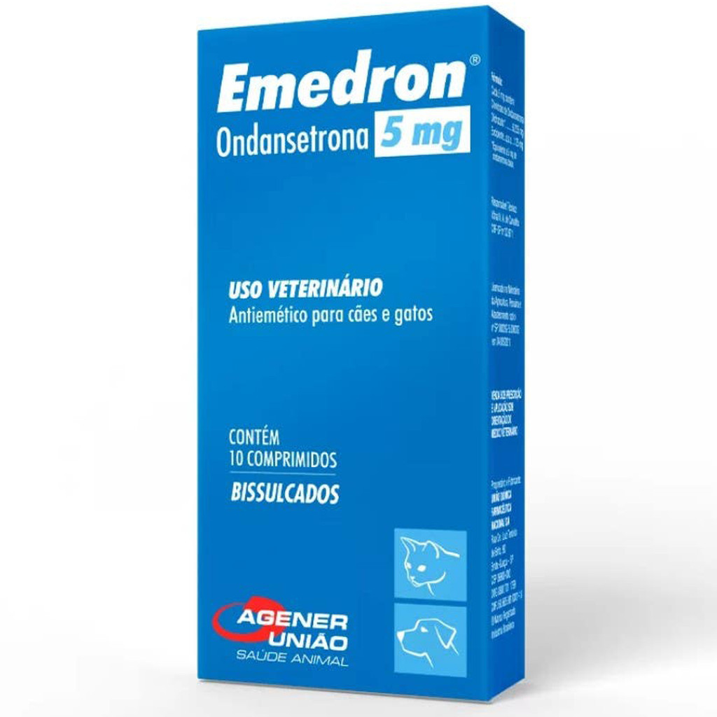 Emedron Ondansetrona Antiemético 5 Mg Para Cães e Gatos 10 Comprimido ...