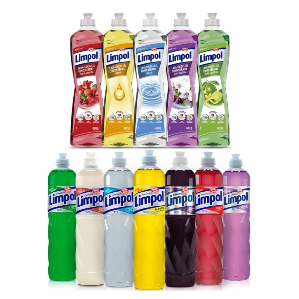 Detergente Tradicional ou Concentrado Limpol Bombril Todos os Aromas ...