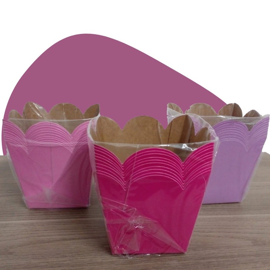 Cachepot Papel Cartonado Para Centro De Mesa 9x9cm - Lembrancinha ...