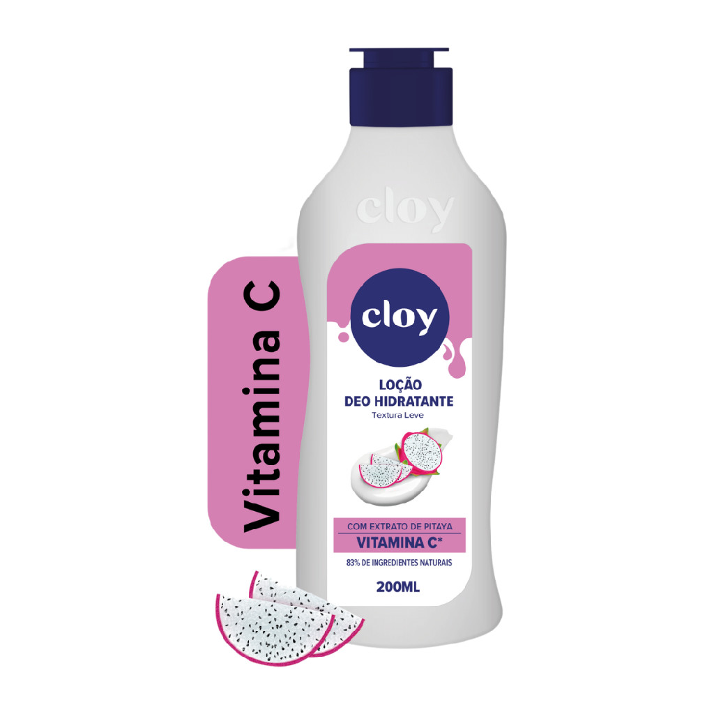 Loção Hidratante Corporal Leve Vitamina C com Extrato de Pitaya 200ml ...