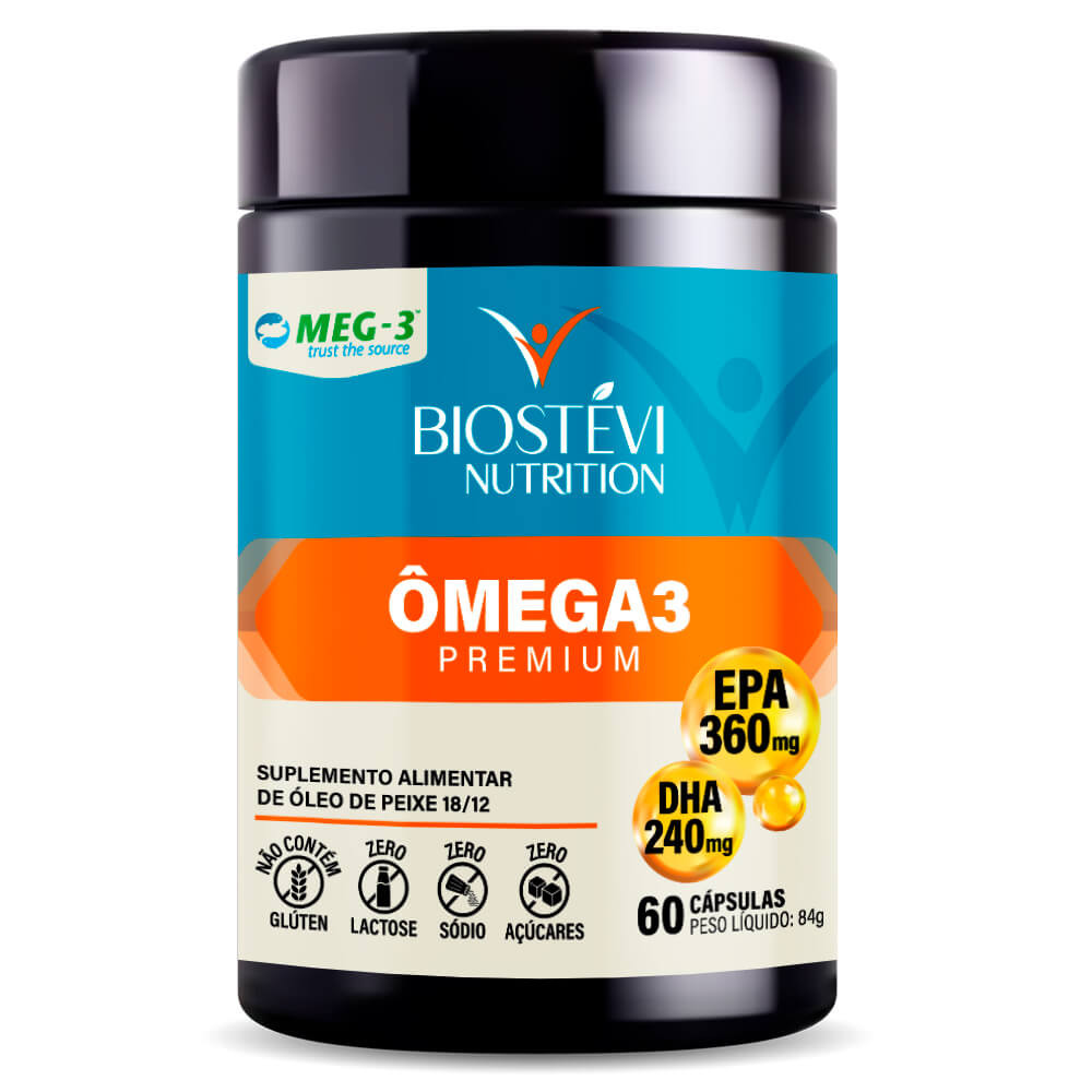 Ômega 3 Premium | EPA 360mg DHA 240mg - 60 Cápsulas com selo MEG-3 ...