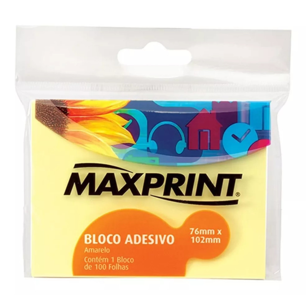 Bloco De Notas Adesivo 76x102mm Recado Lembrete 100 Folhas | Shopee Brasil