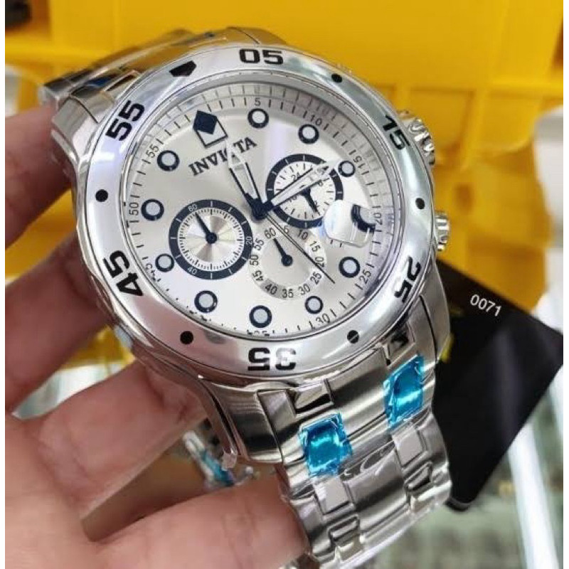 Relógio Invicta 0071 Pro Diver Scuba Prata Silver | Shopee Brasil