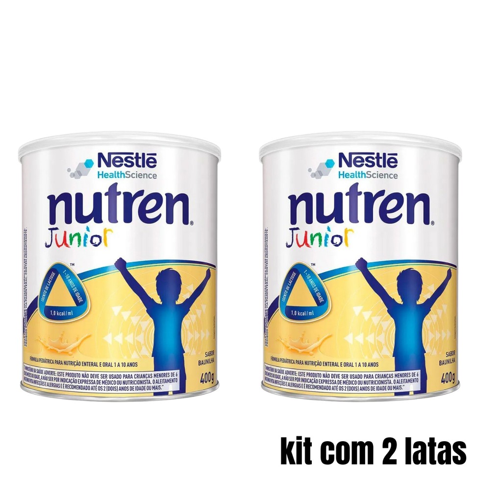KIT COM 2 LATAS DE NUTREN JUNIOR 400G NESTLE | Shopee Brasil