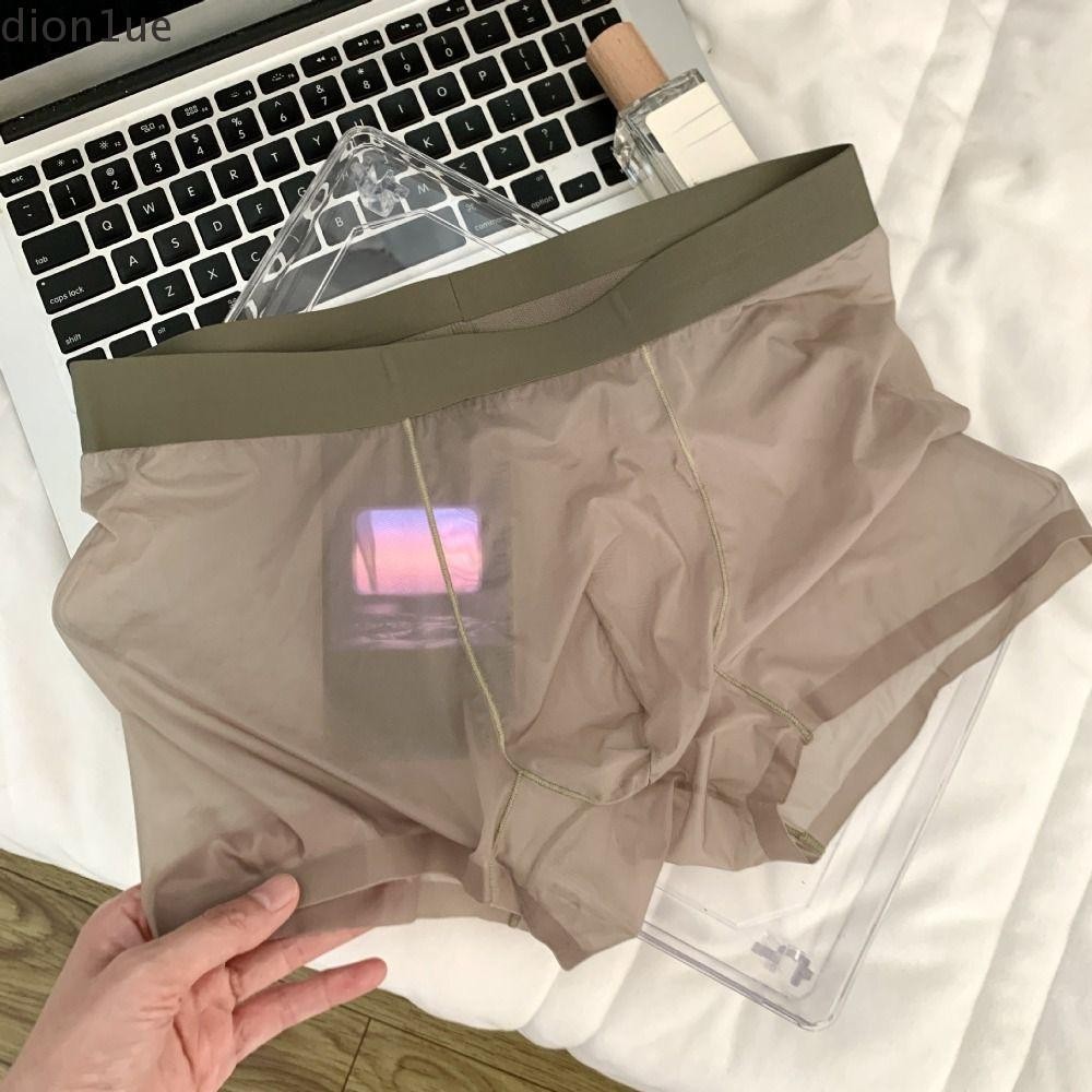 DION1UE Cuecas Boxer Masculinas , Transparentes Finas De Malha 20D ...