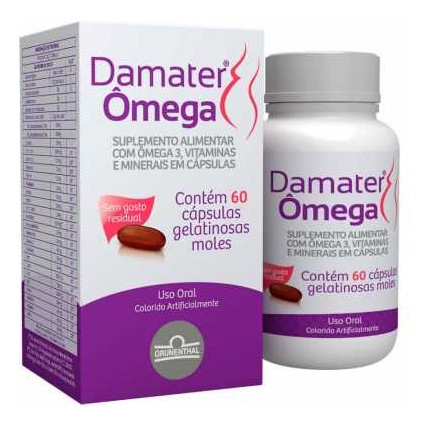 Damater Ômega Suplemento Alimentar C/ 60 Cápsulas | Shopee Brasil