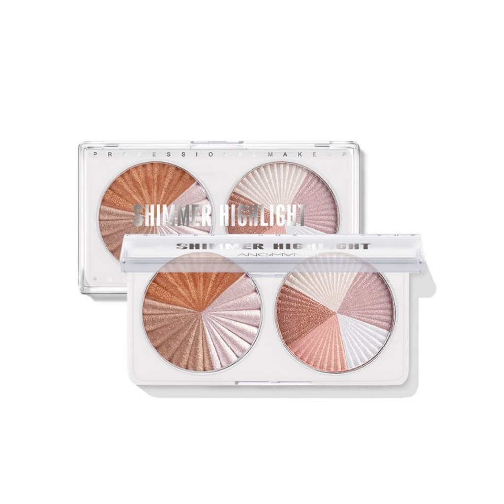 Paleta De Pó Destacador Maquiagem LANGMANNI Bronzers Iluminador Cozido ...