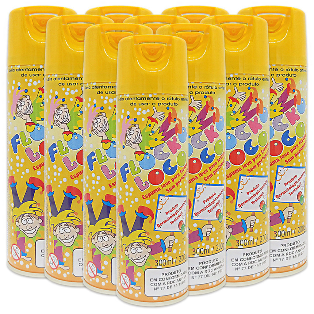 10 Espuma De Carnaval Flocko Loco - Diversão Festa Evento Folia Bloco ...