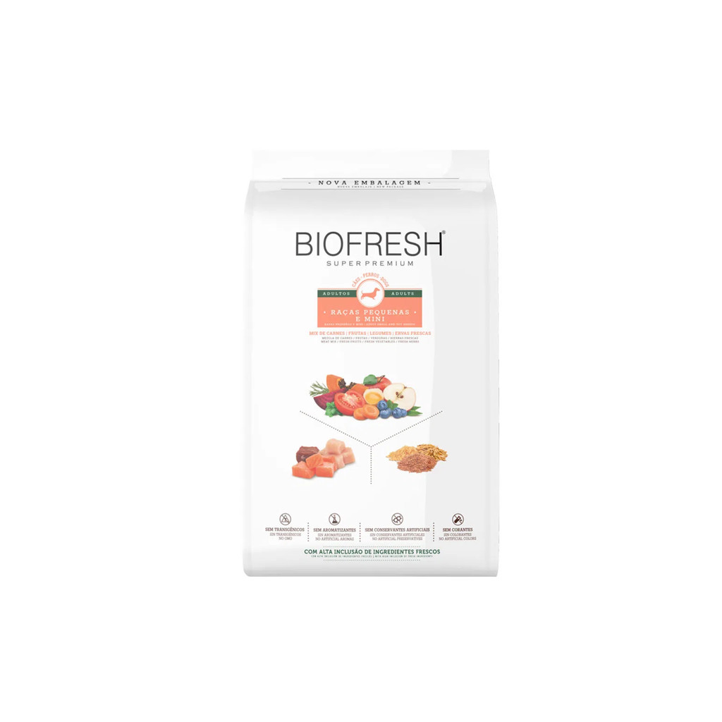 Ração Biofresh Natural Cães Adultos Raças Pequenas e Minis 3 kg ...