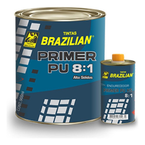 Primer Pu Automotivo Cinza Brazilian 8:1 + Catalisador 900ml | Shopee Brasil