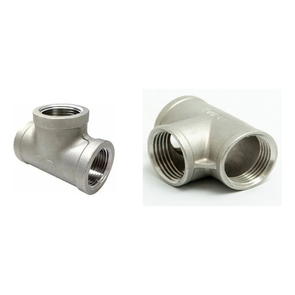 Tee 90 Inox 304 - 150 Lbs Rosca Bsp - 1/4'' | Shopee Brasil
