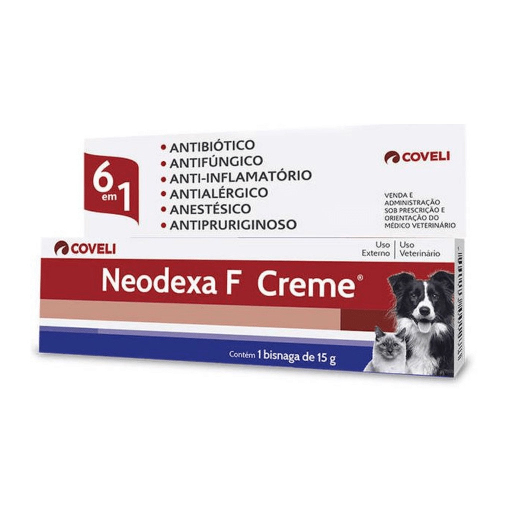 Neodexa Creme F 15g Pomada Cicatrizante Para Cães e Gatos Coveli ...