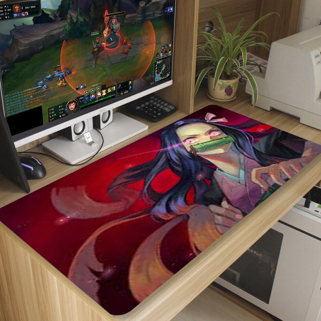 Mouse Pad Nezuko Anime Antiderrapante Diversas Estampas 70x35 cm M245 ...