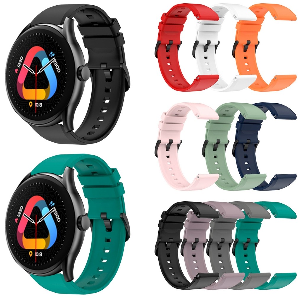 Pulseira De 22mm Compativel Com Smartwatch QCY GT S8 De Silicone ...