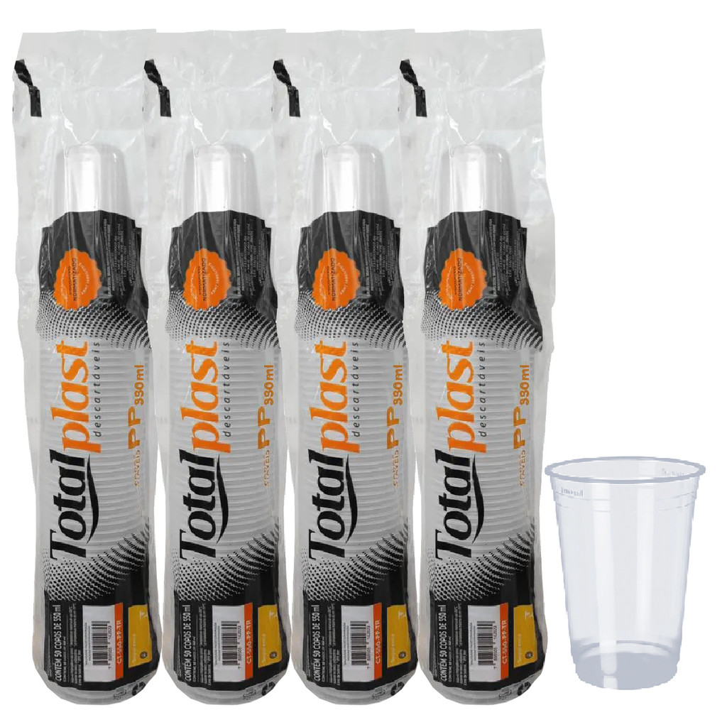 COPO 300ML 330ML DESCARTÁVEL LISO CHOPP PP C/200 PLÁSTICO | Shopee Brasil