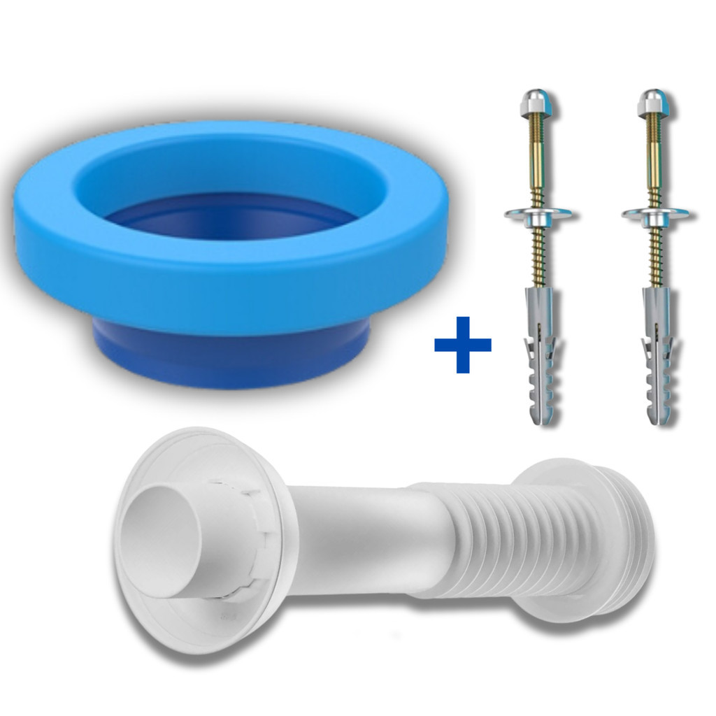 Tubo de Ligação Branco C/Espude +Anel de Vedação para Vaso Sanitário C ...