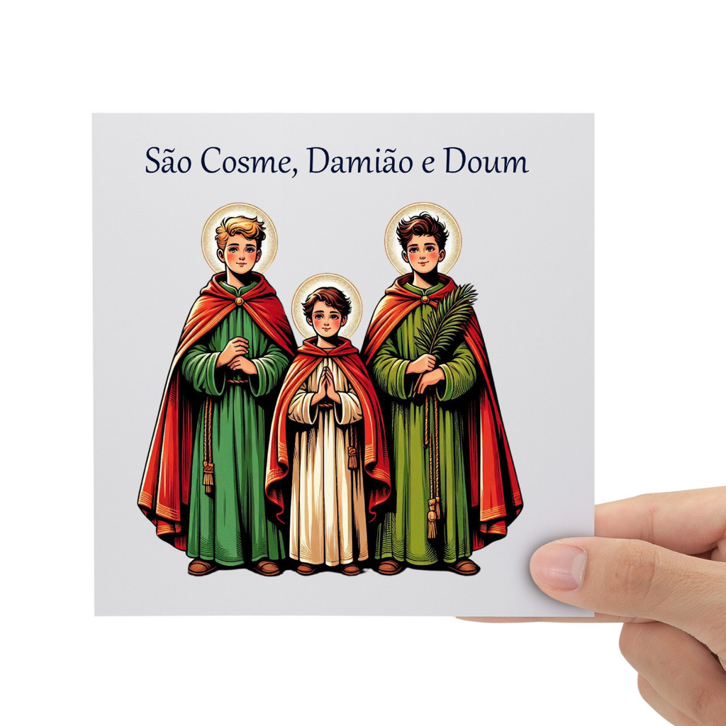 Adesivo São Cosme, Damião e Doum DTF UV Envernizado Sticker | Shopee Brasil