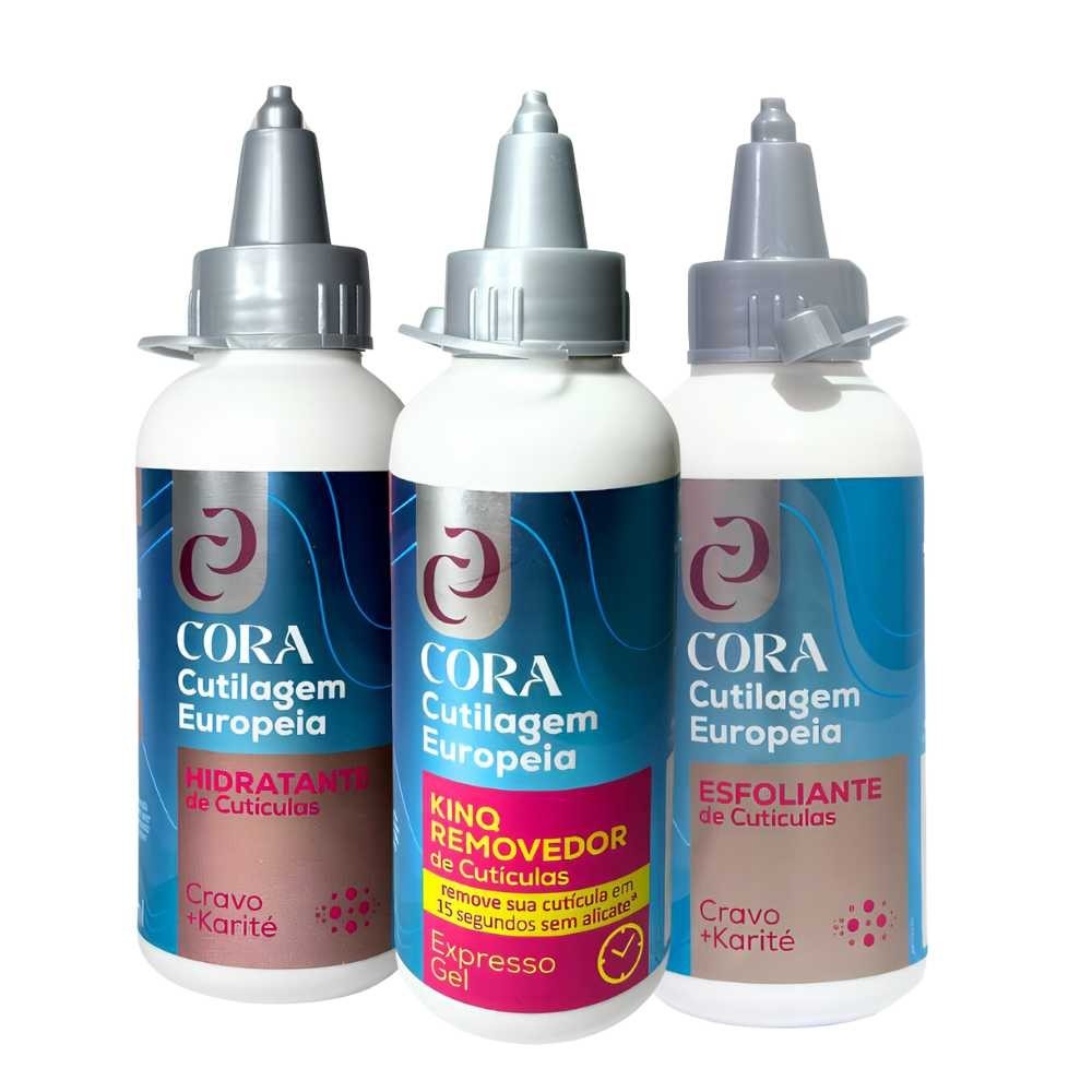 Kit Cutilagem Europeia Kinq Removedor, Esfoliante e Hidratante - Cora ...