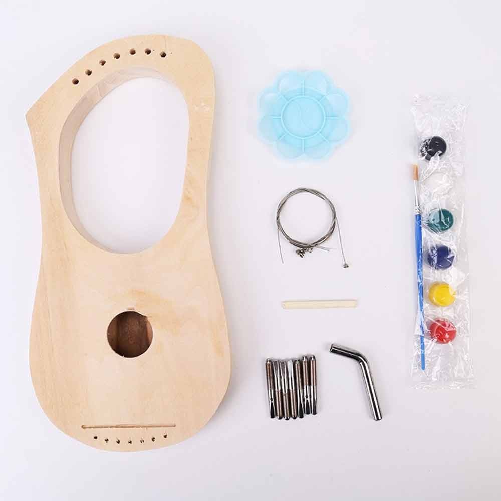 DIY Lyre Harp 7 String Make Your Own BassWood W/String Saddle Post ...