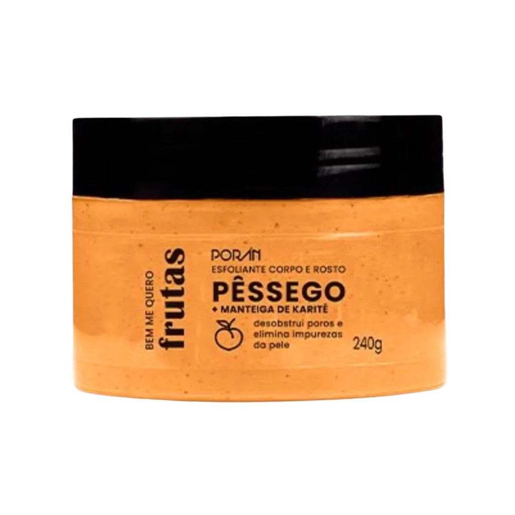 Esfoliante Corpo e Rosto Pêssego Porán 240g | Shopee Brasil