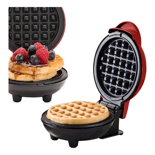 Maquina Waffle Elétrica Mini Wafer Forma De Wafler 110v/220v Cor ...