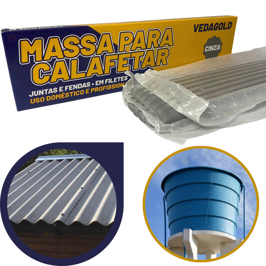 350g Massa Para Calafetar Em Filetes Profissional Impermeabilizante Box ...