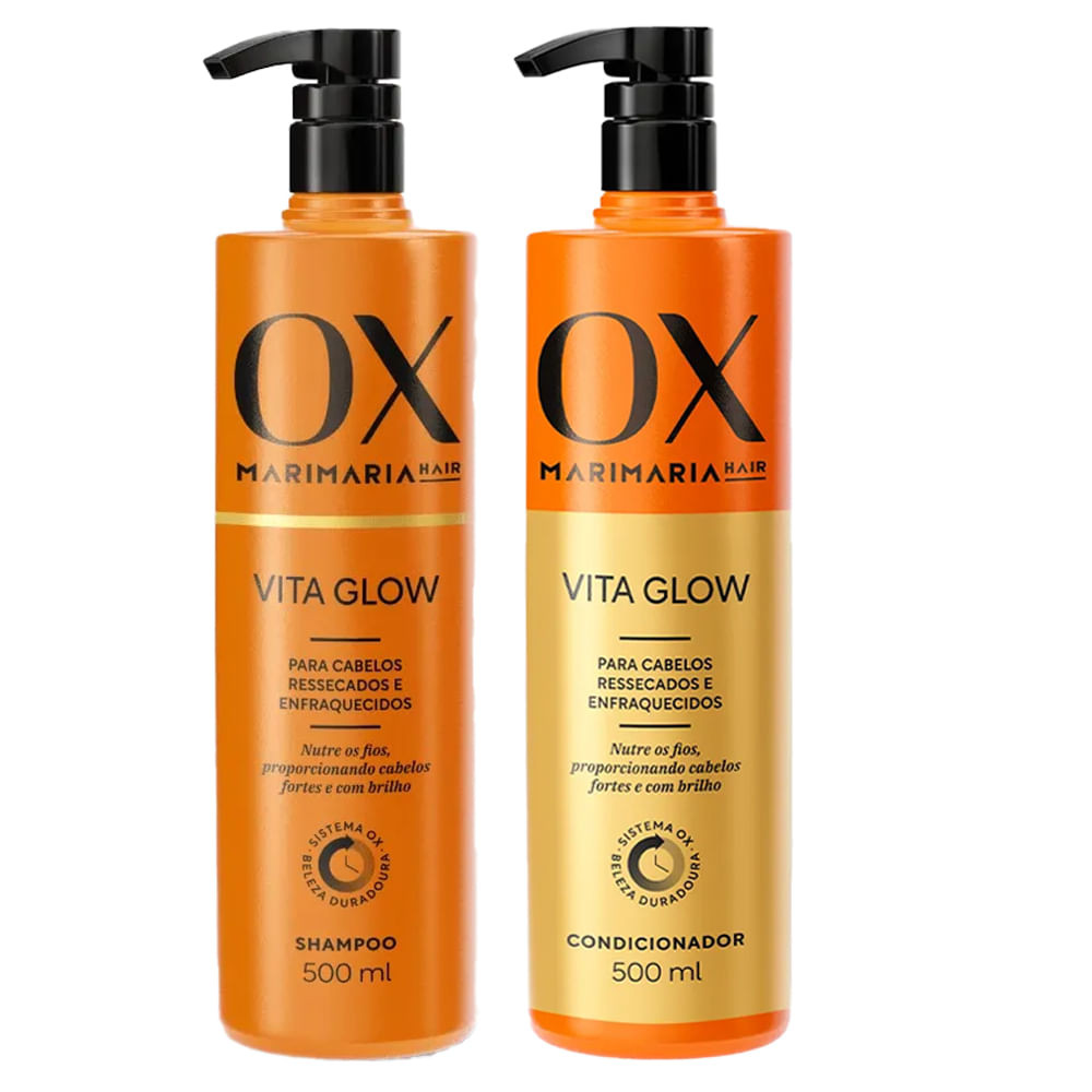 Kit OX Shampoo E Condicionador Mari Maria Vita Glow 500ml cada | Shopee Brasil