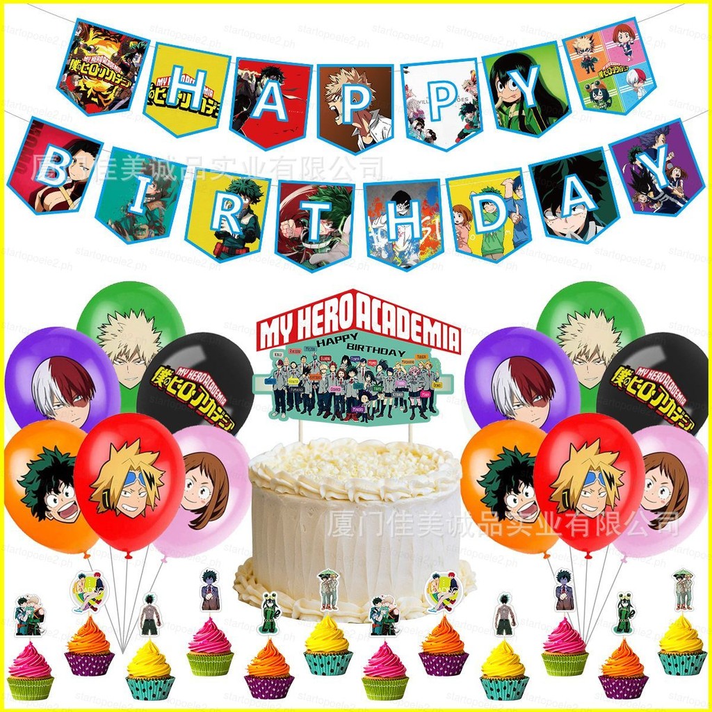 ST2 My Hero Academia Tema Crianças Decorações De Festa De Aniversário ...
