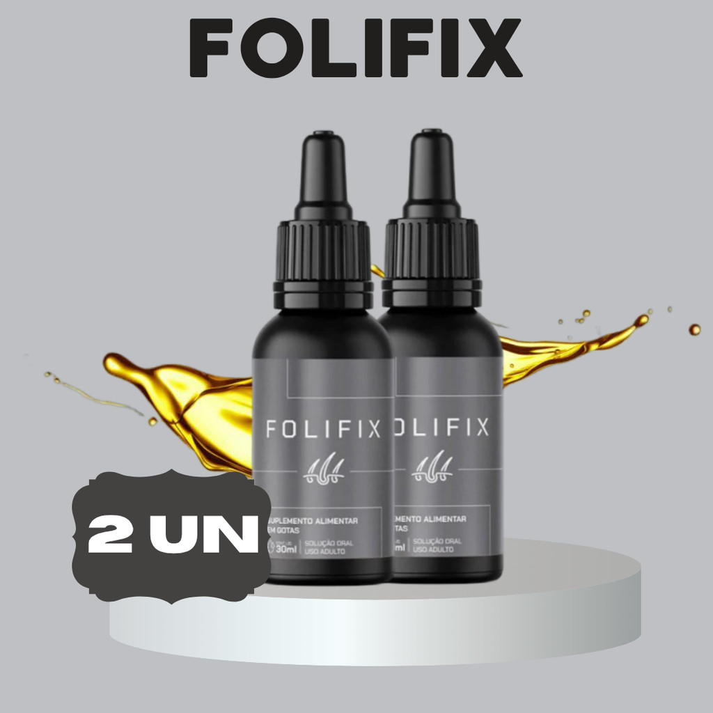 2 Folifix Ultra Blocker Original Suplemento Capilar Em Gotas Natural ...