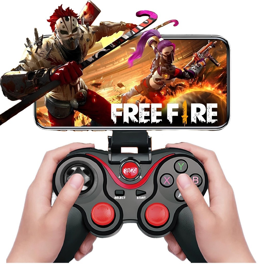 Controle Game pad Sem Fio Para Celular PC Bluetooth Gamepad Joystick ...