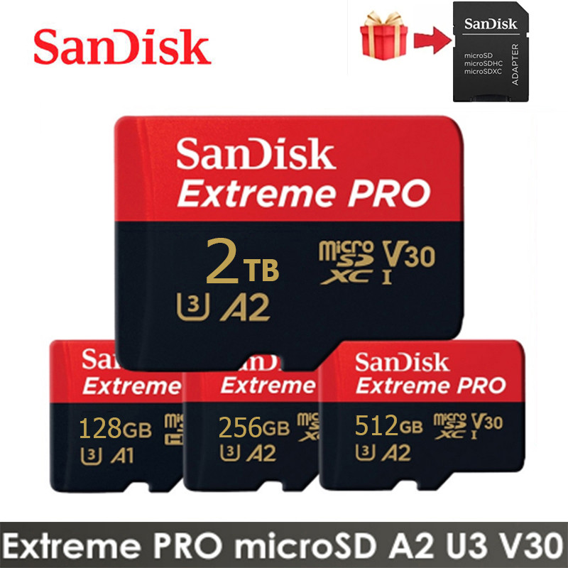 Cartão De Memória Extreme Pro Flash Card Micro SD 2TB 512GB 256GB 128GB U3 V30 TF Para Mesa ...