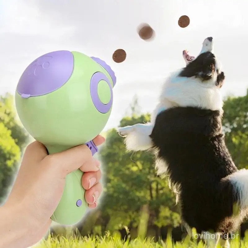 Pet Food Thrower Dog Snack Catapult Launcher Training Outdoor Praia ...