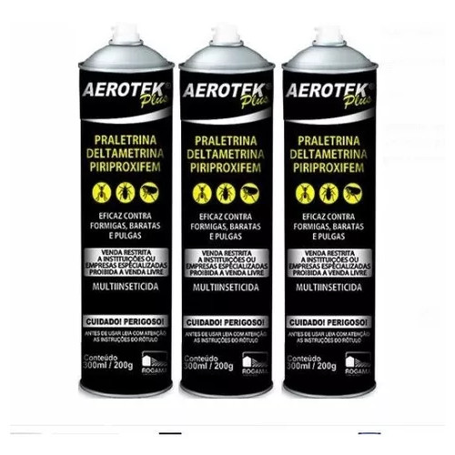 AEROSSOL AEROTEK PLUS AEROSSOL 300ML - KIT COM 3 UNIDADES DE 300ML ...