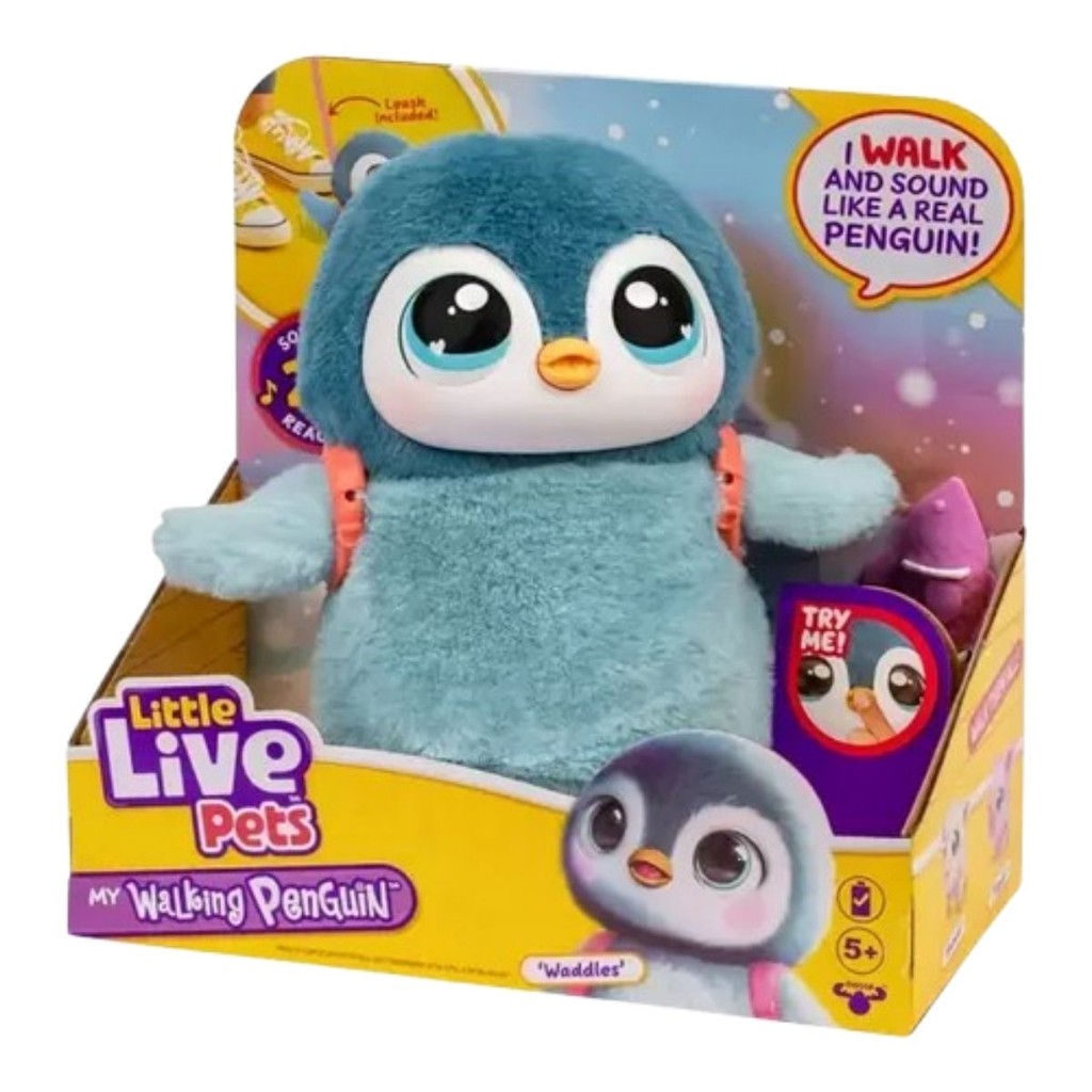 Boneco Interativo Pinguim de Pelúcia Little Live Pets Mypet F0172-6 Fun ...