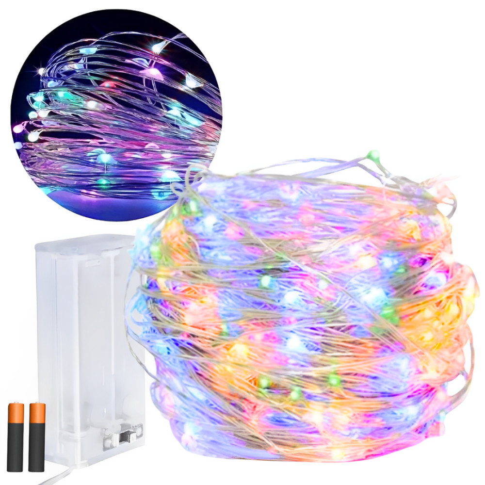 Fio de Fada 50 LED 5Metros Cordão C/Pilhas Luz Decoração | Shopee Brasil