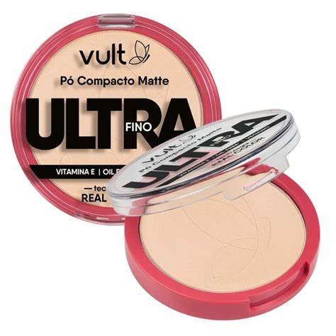 Pó Compacto Facial Matte Ultra Fino Cor 01 V400 Make Vult 9g | Shopee Brasil