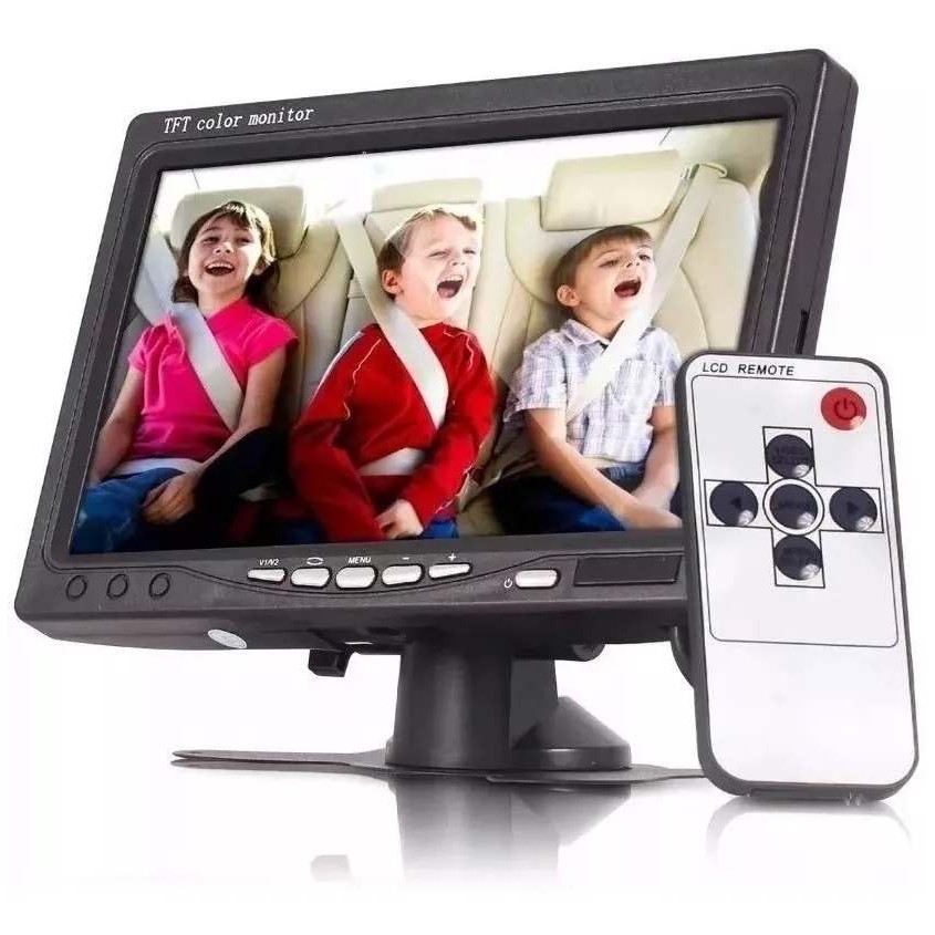 Tela Monitor Lcd 7 Colorida Com Controle Hdmi Vga Av | Shopee Brasil