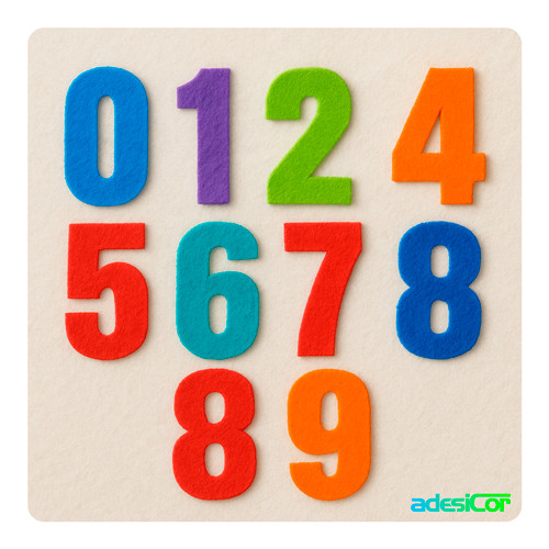 Recorte / Aplique Números de 0 a 9 em Feltro | Shopee Brasil
