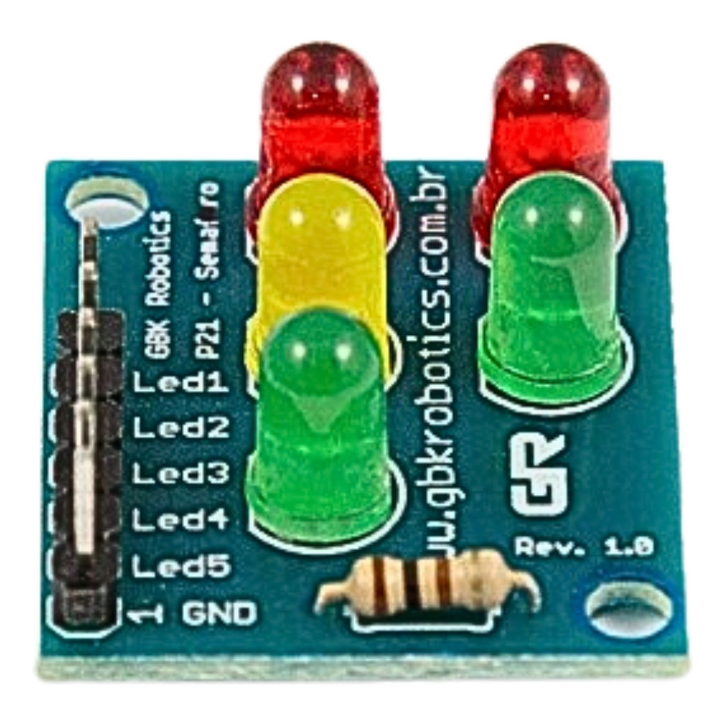 Módulo Semáforo P21 Gbk Robotic Para Arduino | Shopee Brasil