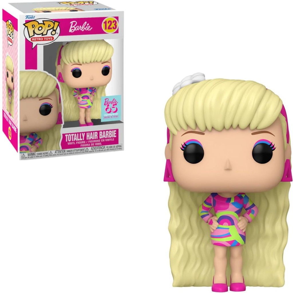 Funko Pop Barbie Totally Hair #123 Pop! Barbie 65th | Shopee Brasil