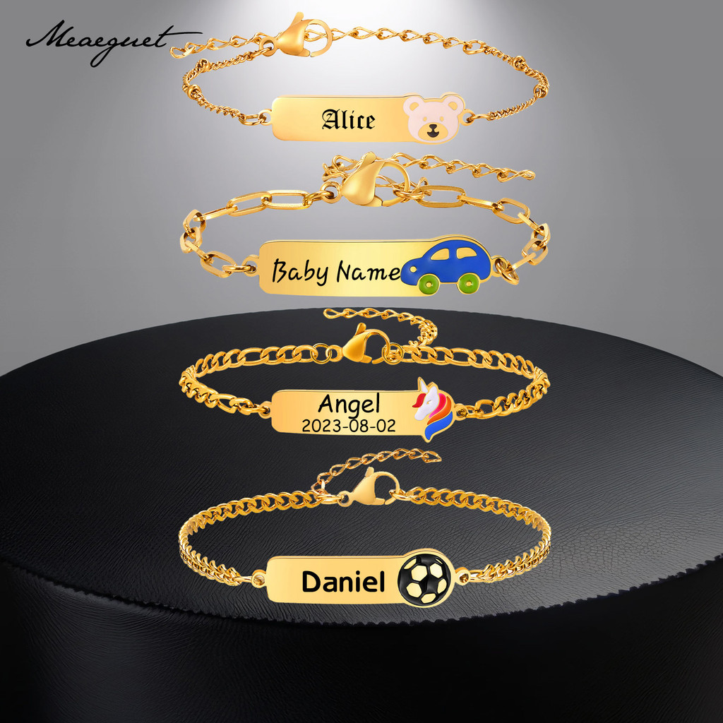 Pulseira Personalizada Para Bebê Meaeguet , Com Pingente De Animal Fofo ...