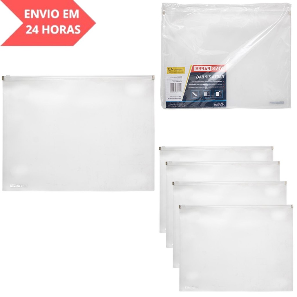 Pasta Zip Bag A3 Yins Paper | Shopee Brasil