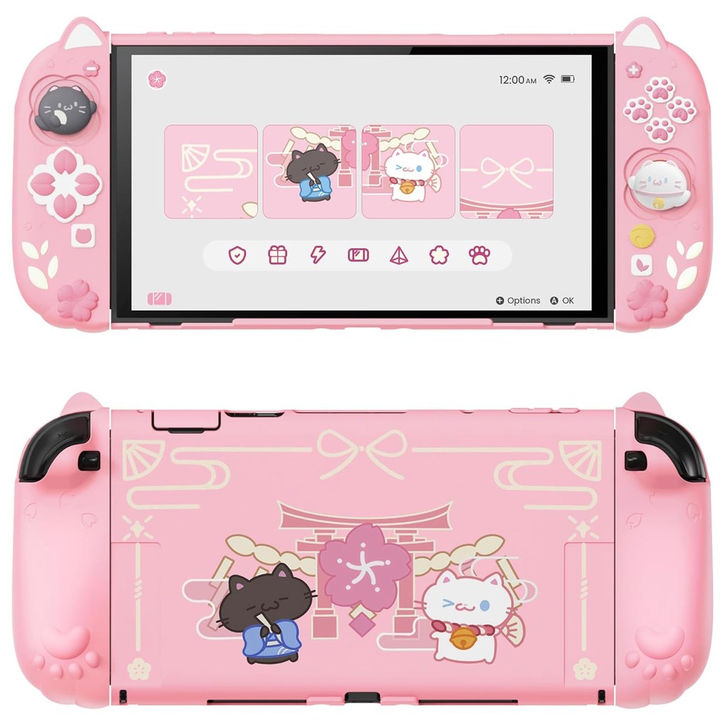 Capa Protetora Para Gatinhos Nintendo Switch 2 Com Suporte | Punhos De ...