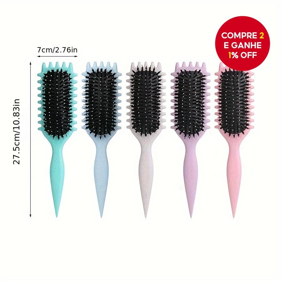 Nova Escova de Encaracolar com Cerdas de Javali 1 - Com Dentes Para ...